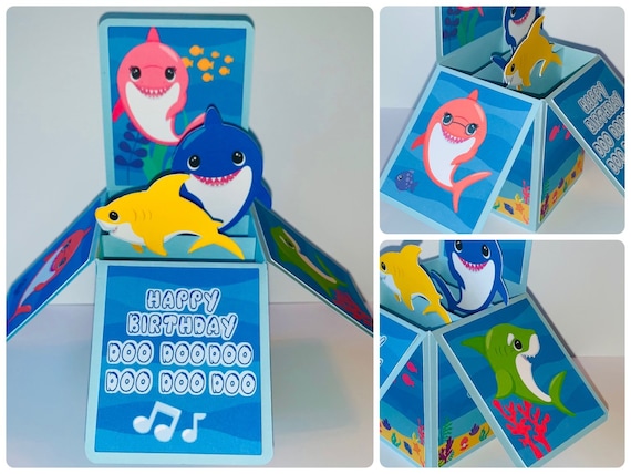 Shark Family Pop-up Card - Etsy