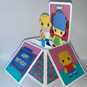 Cartoon Family Pop-up Card - Etsy