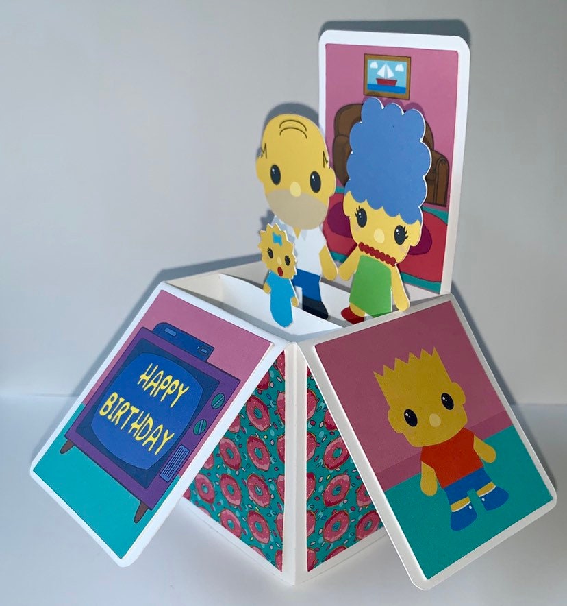 Cartoon Family Pop-up Card - Etsy