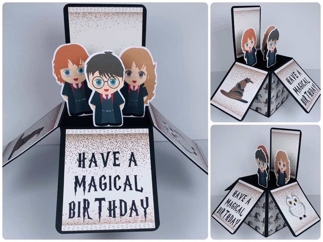 Wizard Pop-up Card - Etsy