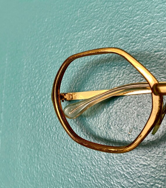 Vintage Riviera 60s Gold Eyeglass Frames Gold Eyeglas… - Gem