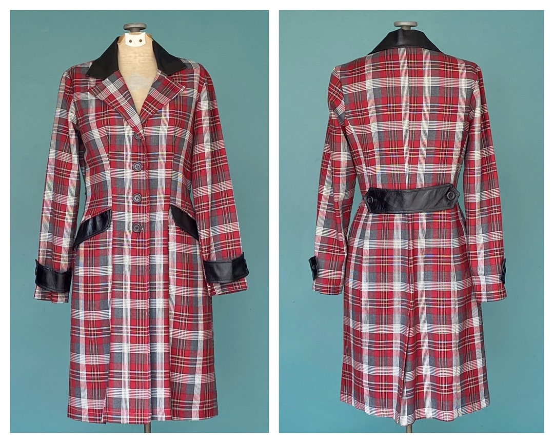 80s Plaid Vintage Womens Duster Coat 80s Clothing Women Plaid Duster ...