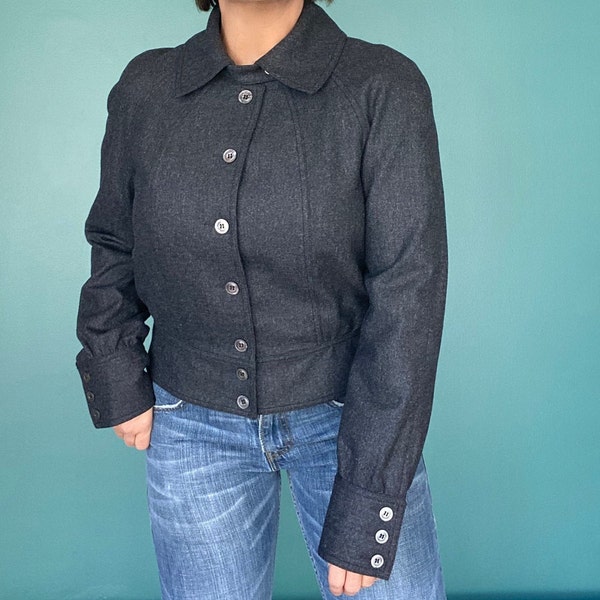 Wool Cropped Jacket - Etsy