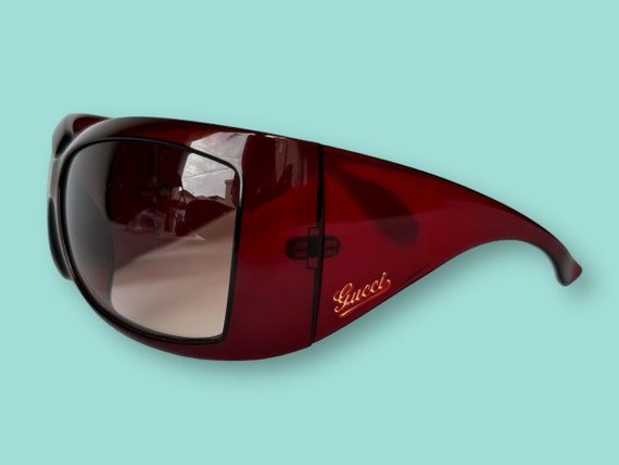 Vintage Gucci Red Y2k Sunglasses Women Sunglasses Des… Gem