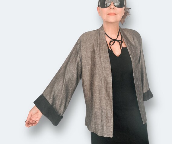 Anne Klein 80s Vintage Kimono Jacket Boho Kimono Wome… - Gem