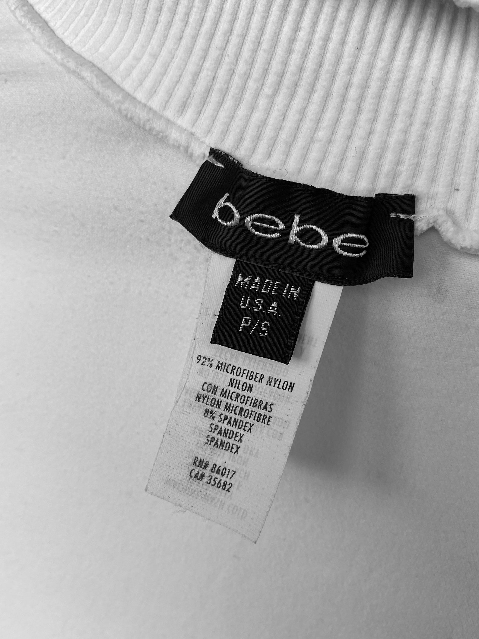 Bebe Y2K White Stretch Turtleneck 90s Top Y2K Womens Bebe Made | Etsy