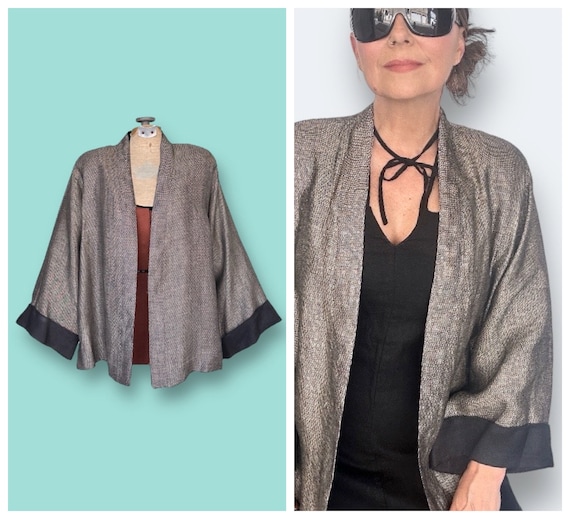 Anne Klein 80s Vintage Kimono Jacket Boho Kimono Wome… - Gem
