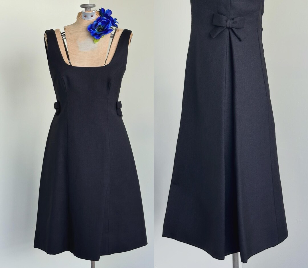 60s Richard Tam Jon Mandl Black Mini Dress | Womens Vintage Sleeveless ...