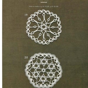 Tatting Lace Pattern Small Doily Made With Tatting Lace P1-63 - Etsy