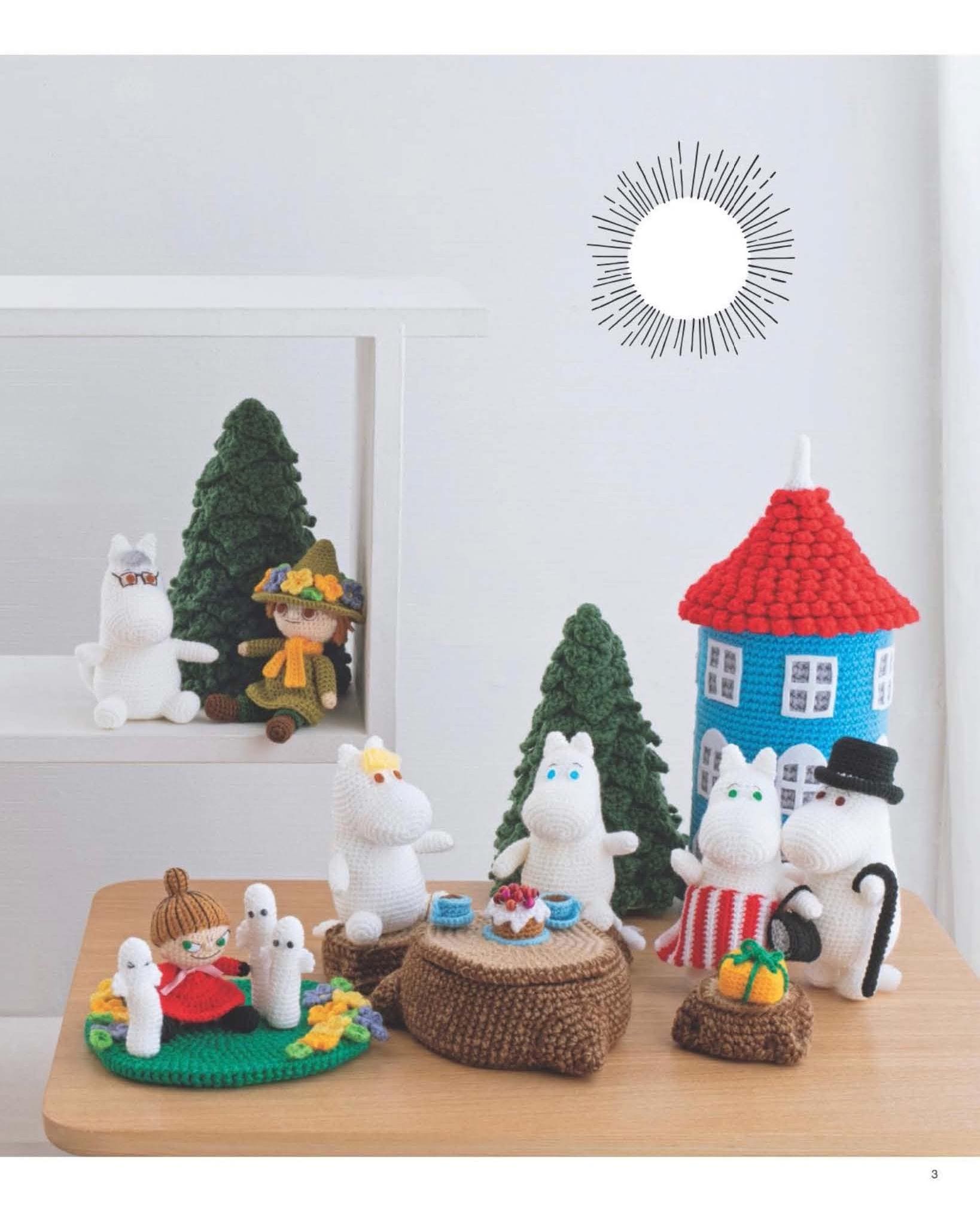 Crochet Cute Moomin Knit Plam-sized Dolls and Goods Amigurumi Items P1 ...