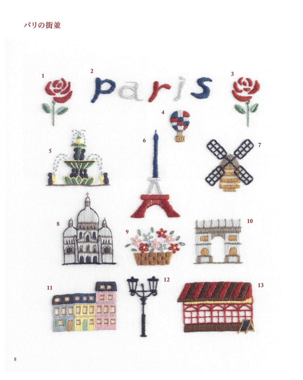 Embroidery of French Paris Motif One-point Embroidery From Paris France ...
