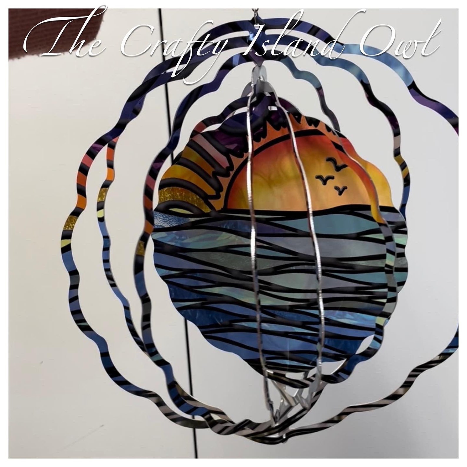 8 or 10 Aluminum Stained Glass Log Cabin and Woods Wind - Etsy