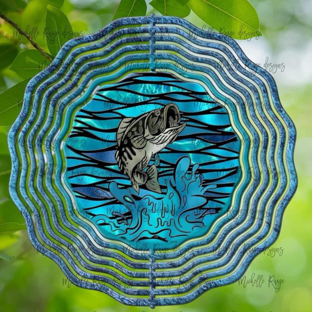 10 Aluminum Fish Wind Spinner / Garden Decor / Hanging Spinner ...