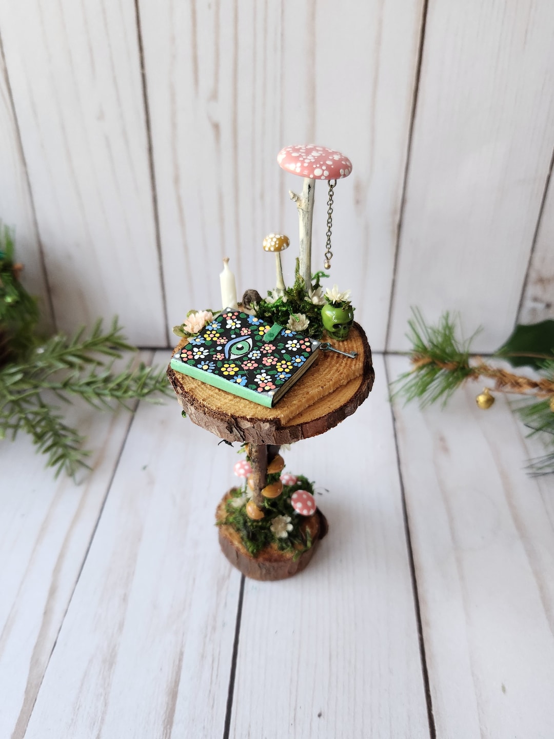 Mini Garden Decor // Fairy Table // Fairy Furniture // Forest Table ...
