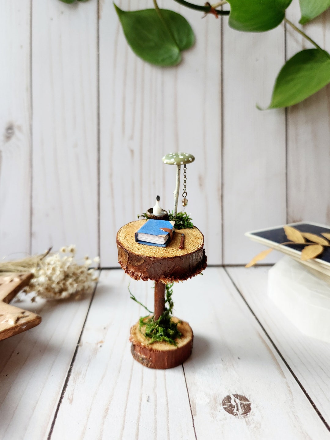 Mini Garden Decor // Fairy Table // Fairy Furniture // Forest Table ...