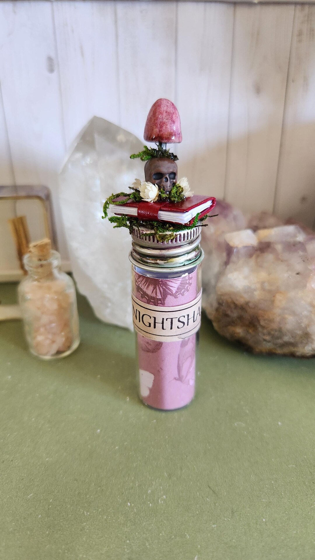 Nightshade Potion Bottle, Skull Mushroom Decor - Etsy