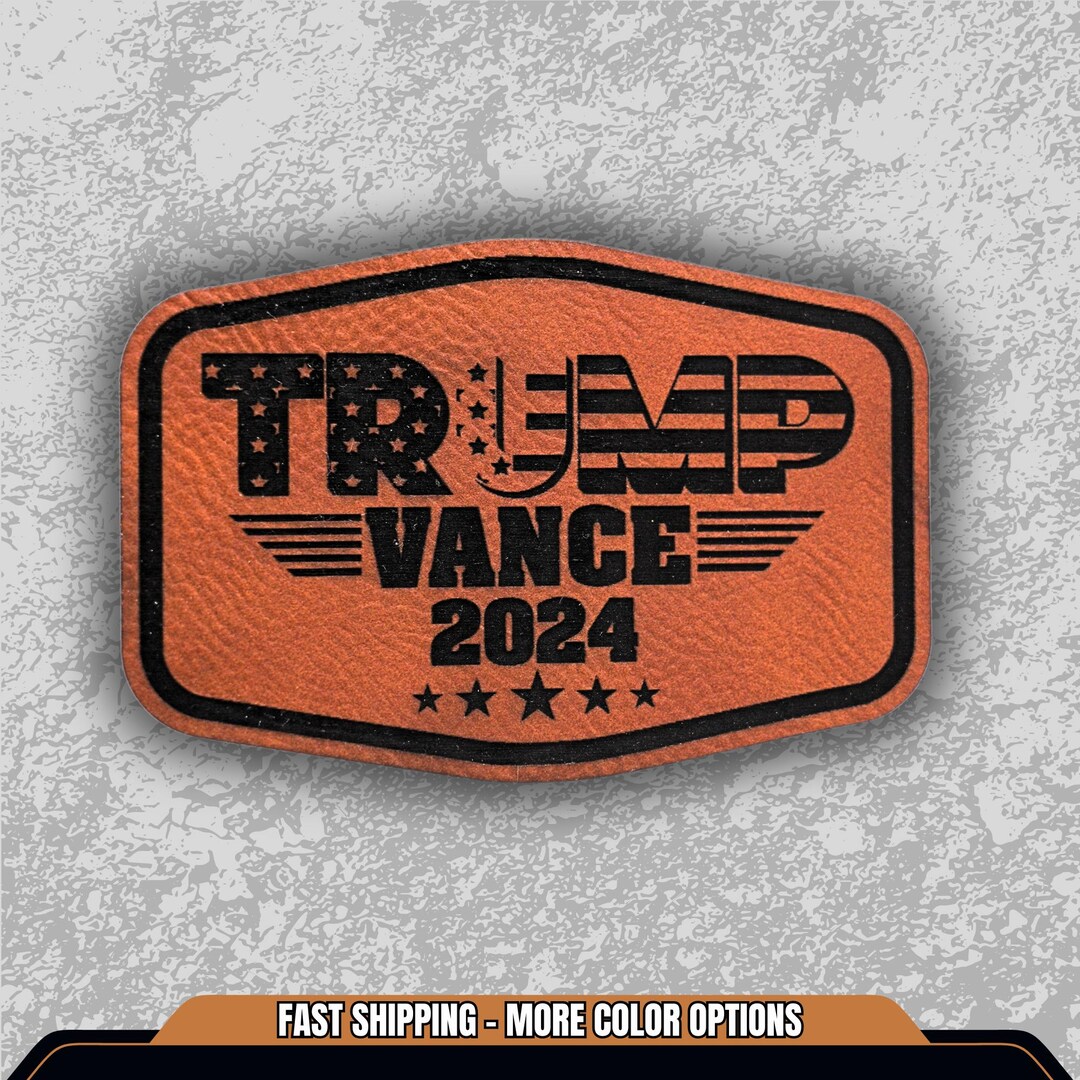 Trump Vance Leatherette Hat Patch Trump 2024 leather Hat Patches Trump ...