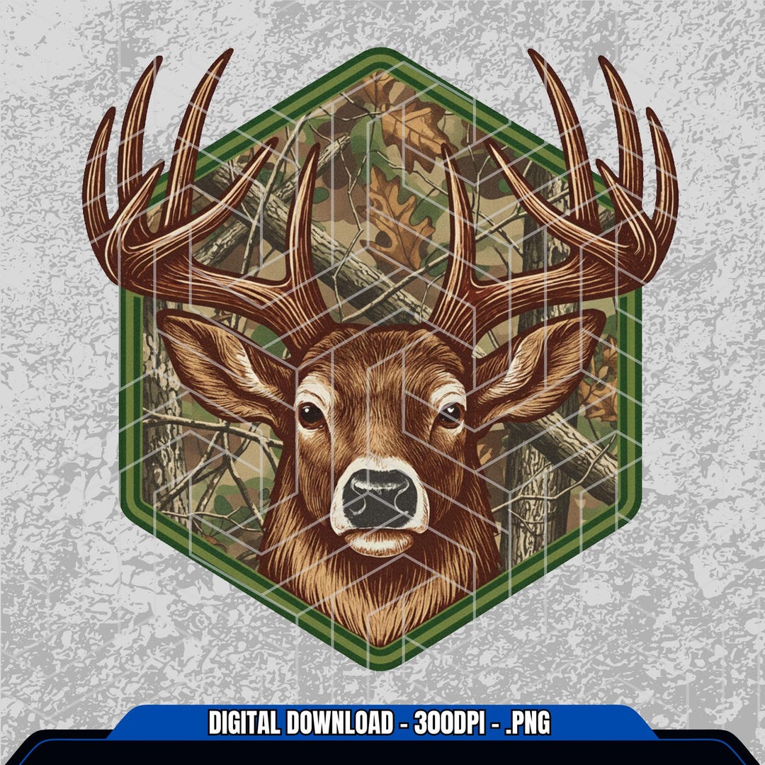 Whitetail Deer PNG Mossy Oak Camo | Hunting Sublimation Digital ...