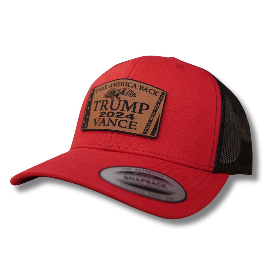 Trump Vance Hats Trump Vance 2024 Hat Donald Trump Leather Patch Hats Make America Great Hat ...