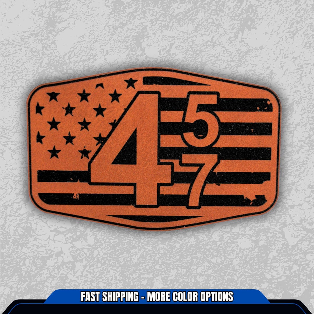 Trump 45 47 Hat Patches | Trump Save America | Custom Leather Hat ...