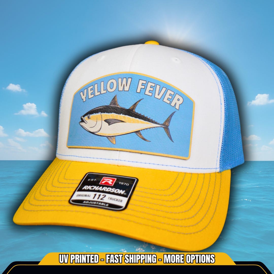 Yellowfin Tuna Fishing Hat, Saltwater Gift for Him, Offshore Angler ...