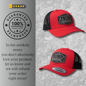 Trump Save America Hat Tooled Leather Trump Hat Retro Trucker Hat ...