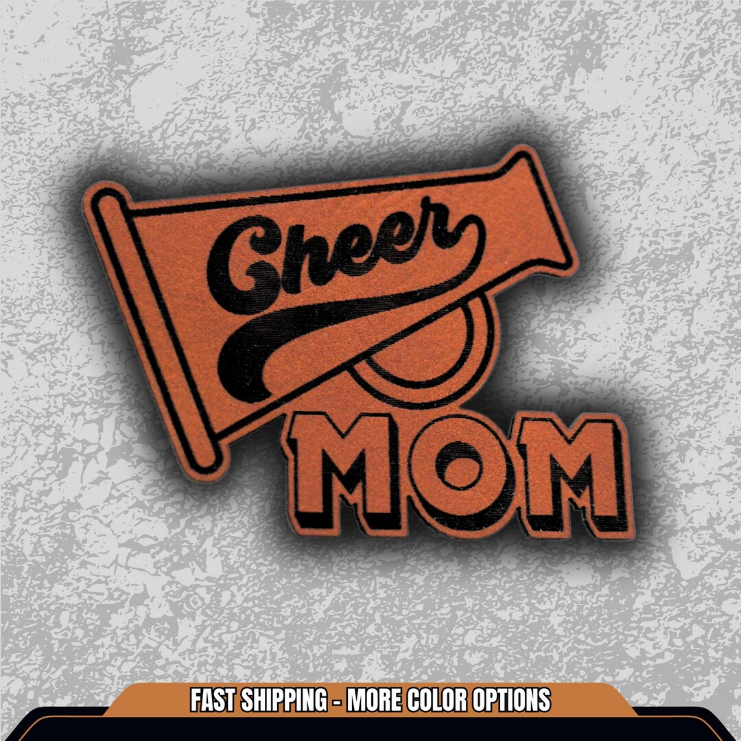 Cheer Mom Leatherette Hat Patch | Sports Mom Patches | Hats for Moms ...