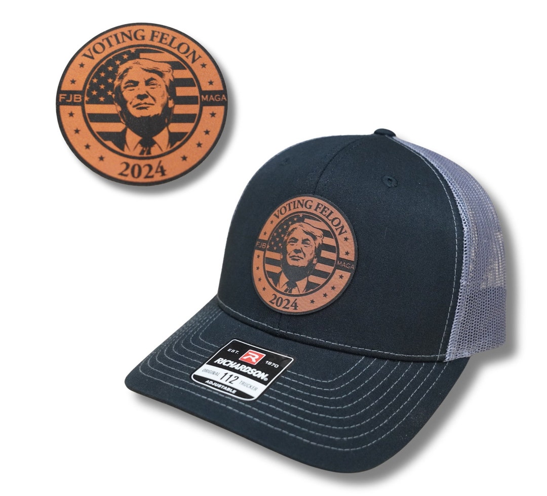 Donald Trump Felon Hat Patch Voting Felon 2024 Maga Hats Trending Hats ...