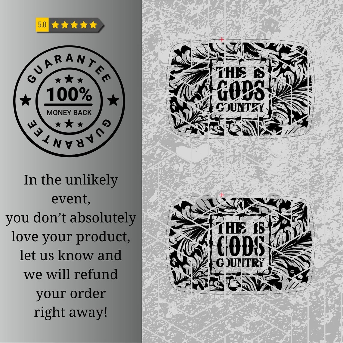 This is Gods Country SVG DXF Laser Cut Digital Files | Tooled Leather ...
