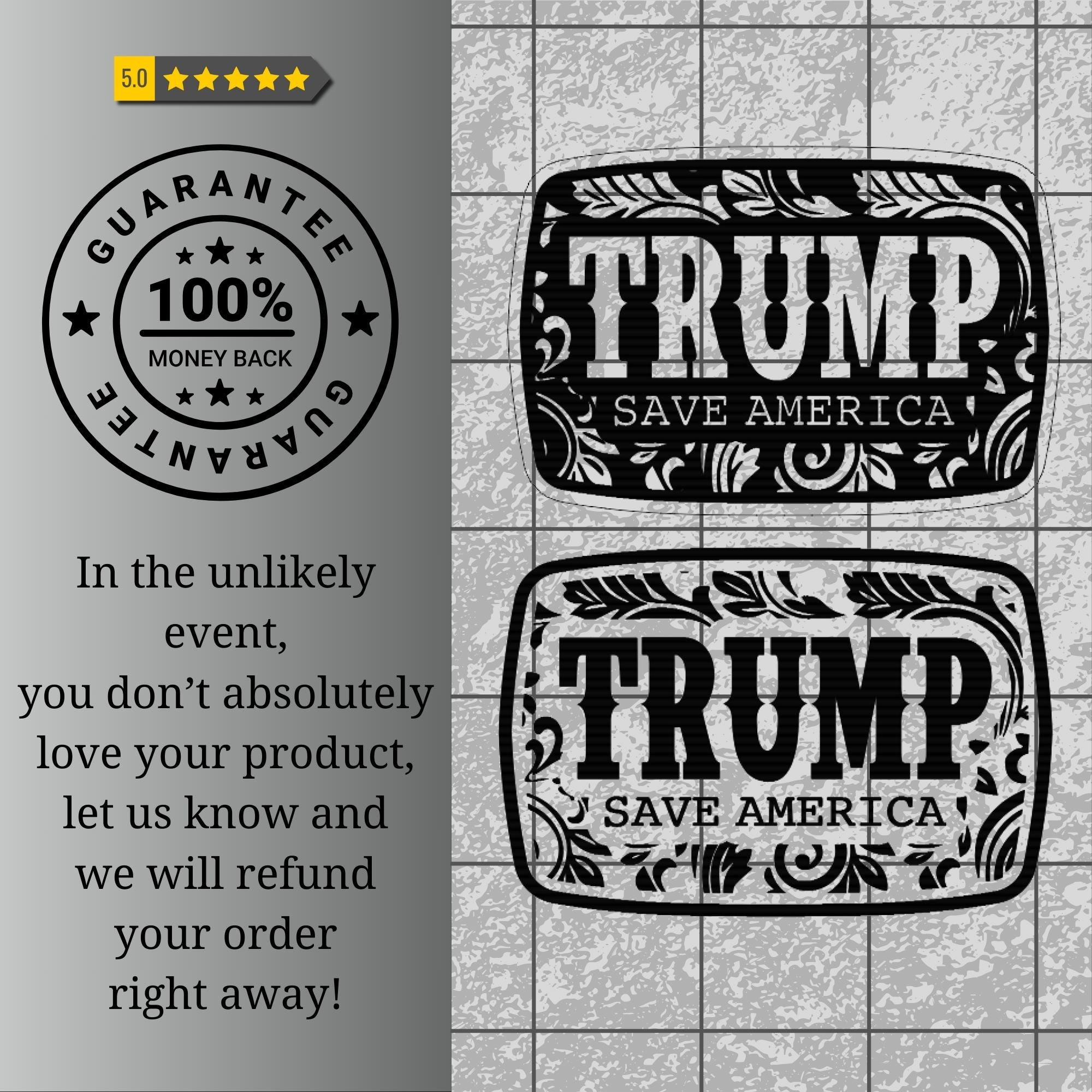 Trump SVG | Trump Tooled Leather | Trump Vector | Trump SVG DXF Ai File ...