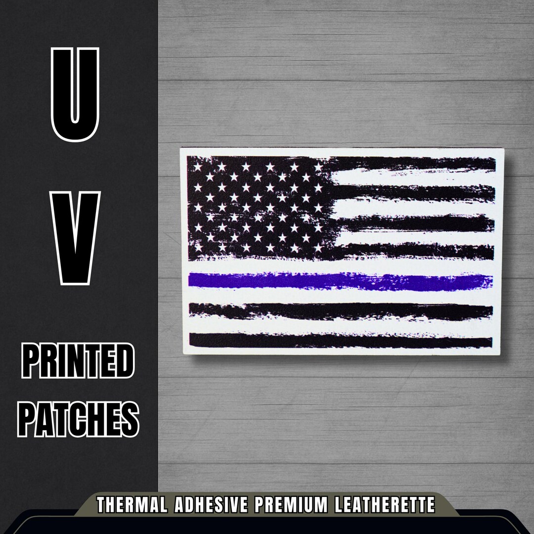 Thin Blue Line First Responder Hat Patch | Police Flag | UV Printed Hat ...
