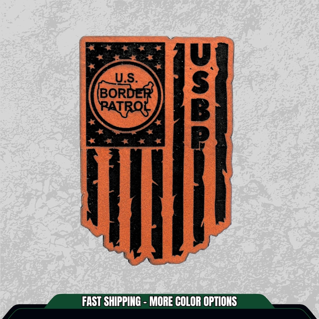 Border Patrol Law Enforcement Patches USBP Leather Hat Patch ...