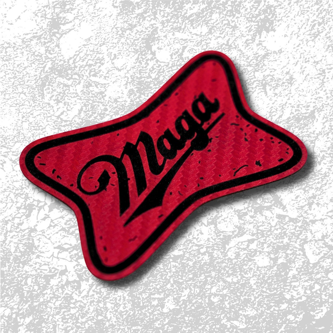 Trump Carbon Fiber Maga Patch | Trump Leather Patches | Trump 2024 ...