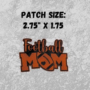 Football Mom Patch | Sports Mom Patches | Football Leatherette Patch ...