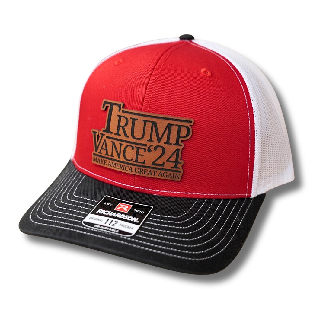 Trump Vance Hat 2024 Trump Hats Leather Patch Hat Trucker Hat Popular ...