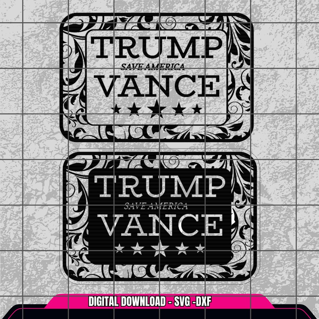 Trump Vance SVG | Trump Tooled Leather | Trump Vector | Trump SVG DXF ...