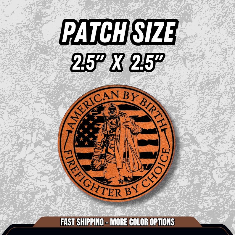 Firefighter by Choice Hat Patch | Fire Axe Leatherette Patch | Laser ...
