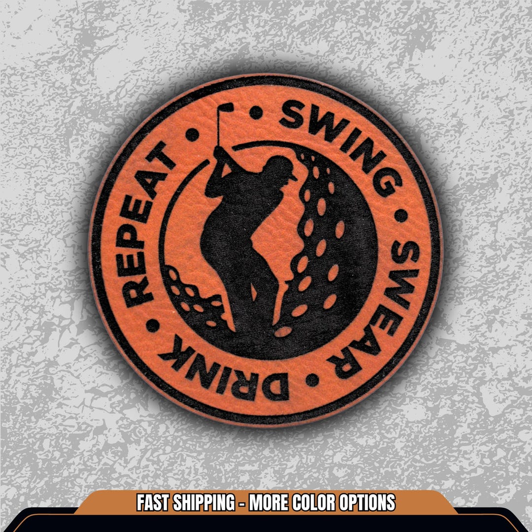 Golf Dad Hat Patch | Funny Golf Hats | Leather Hat Patches | Funny Golf Patches | Leatherette ...