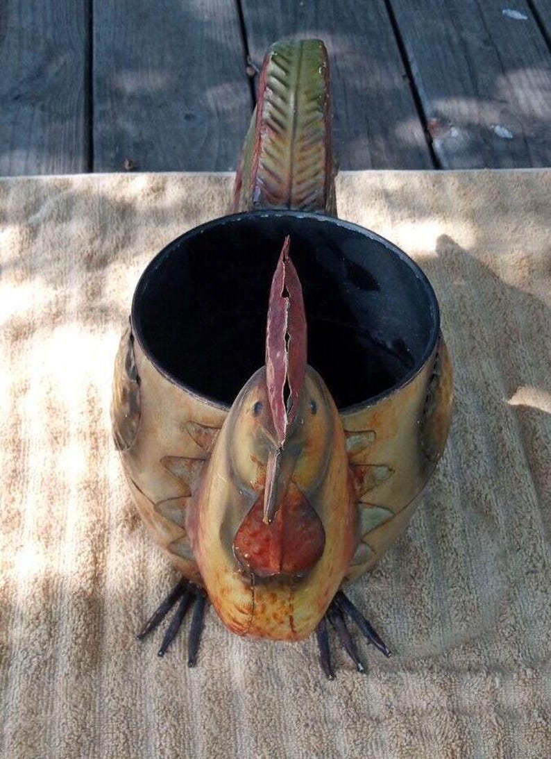 Red Shed Rooster Head Tail Planter Farm Decor Collectable - Etsy