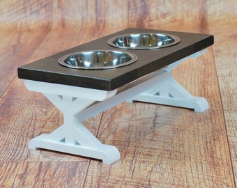 Cat bowl stand | Etsy