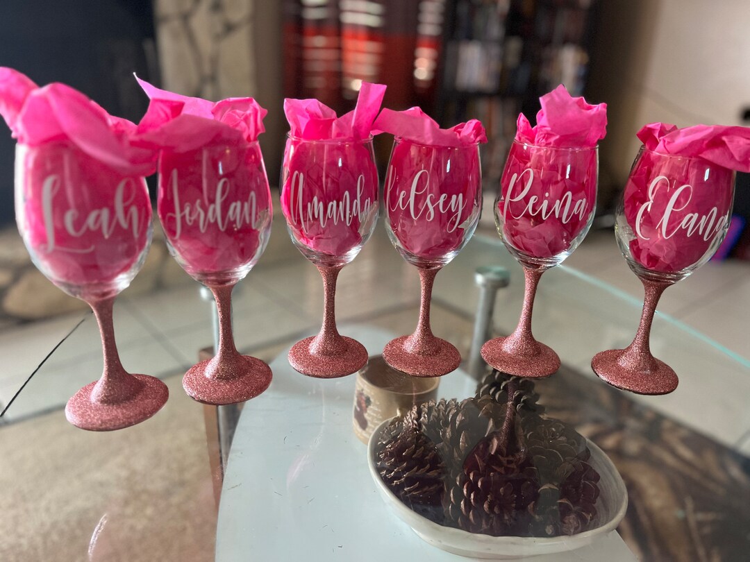 Personalized Stemmed Wine Glasscustom Wine Glass Etsy