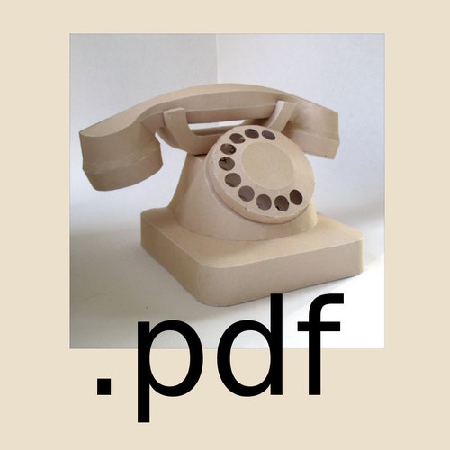 DIY Papercraft Retro Telephone Instant Download Printable - Etsy