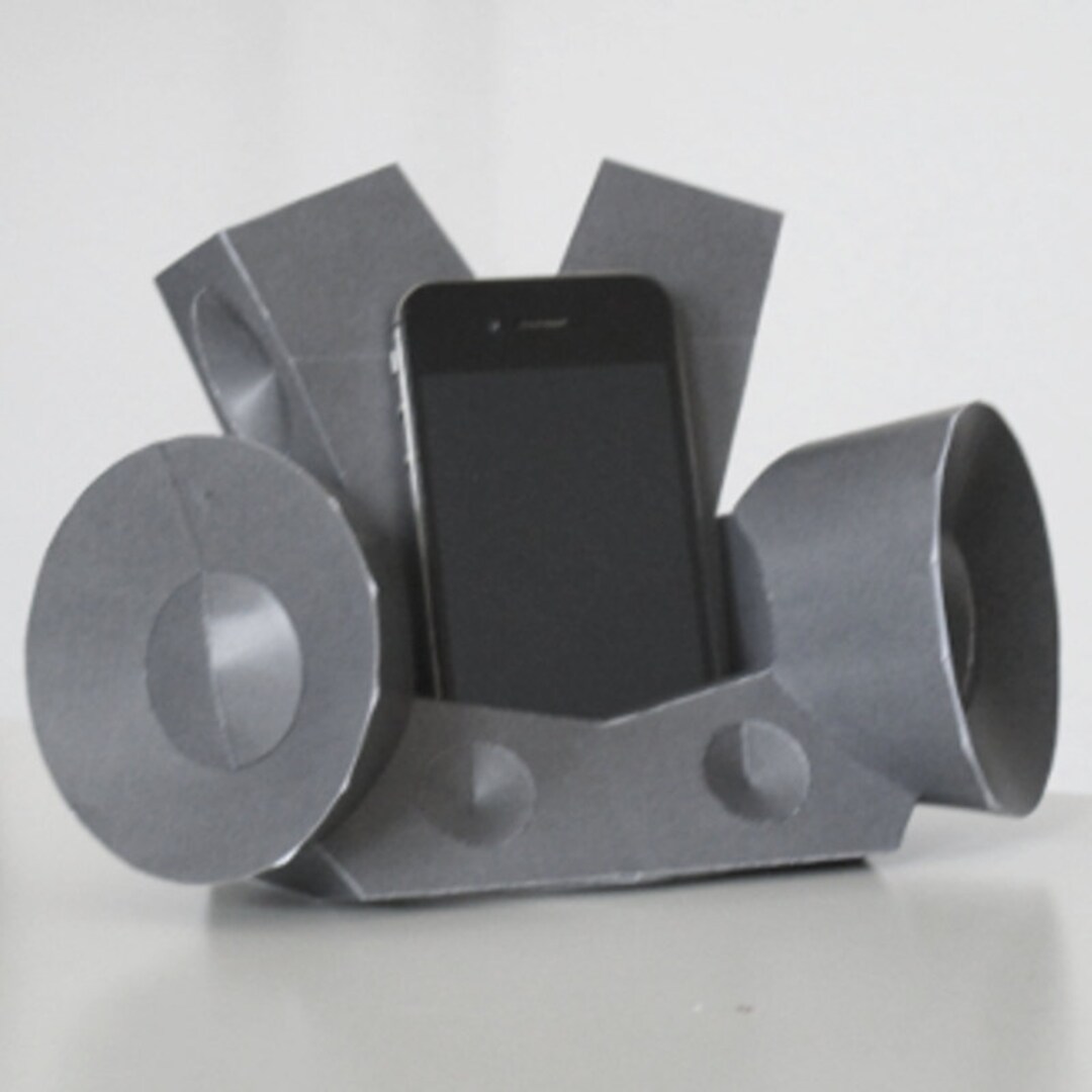 Boombox Smartphone Stand Papercraft Booklet DIY Template - Etsy