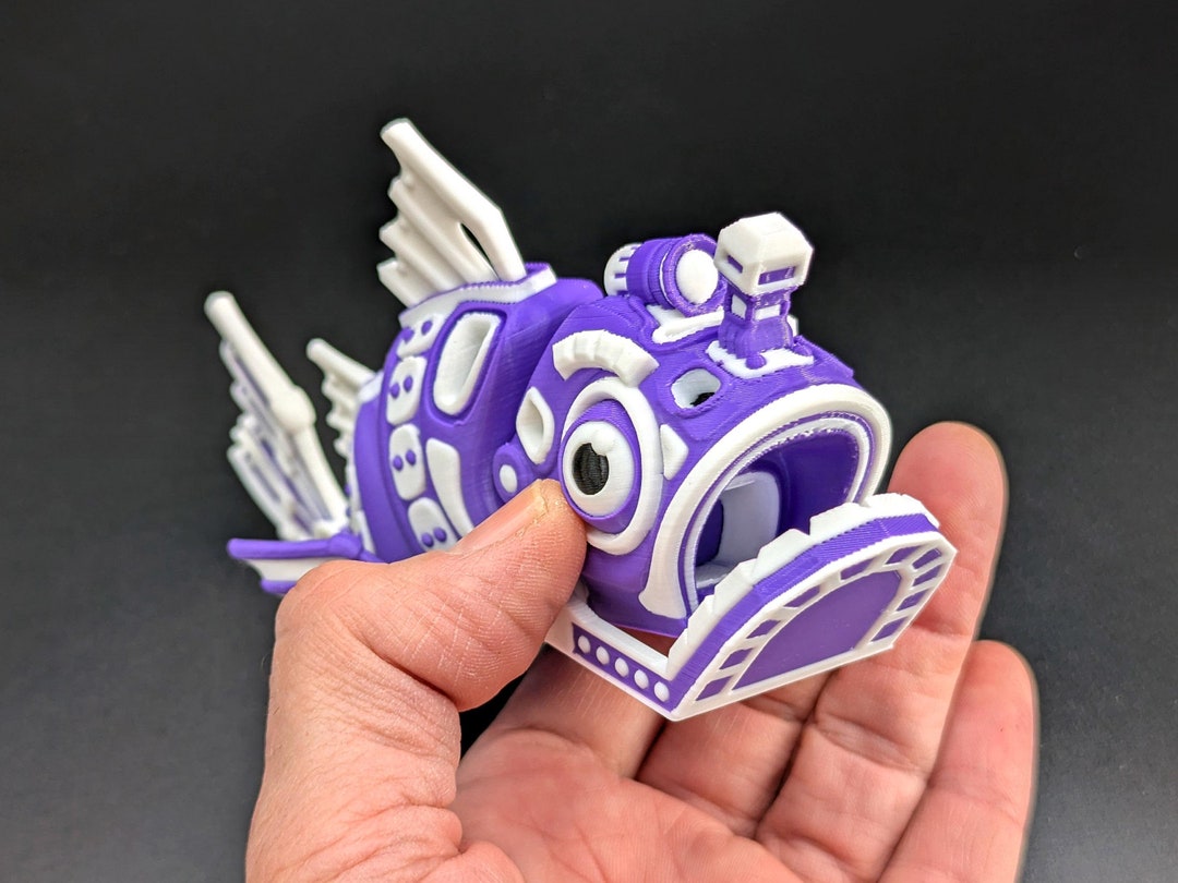 Articulated Cyber Fish / Angler Fish. Very High Quality 3D Printed ...
