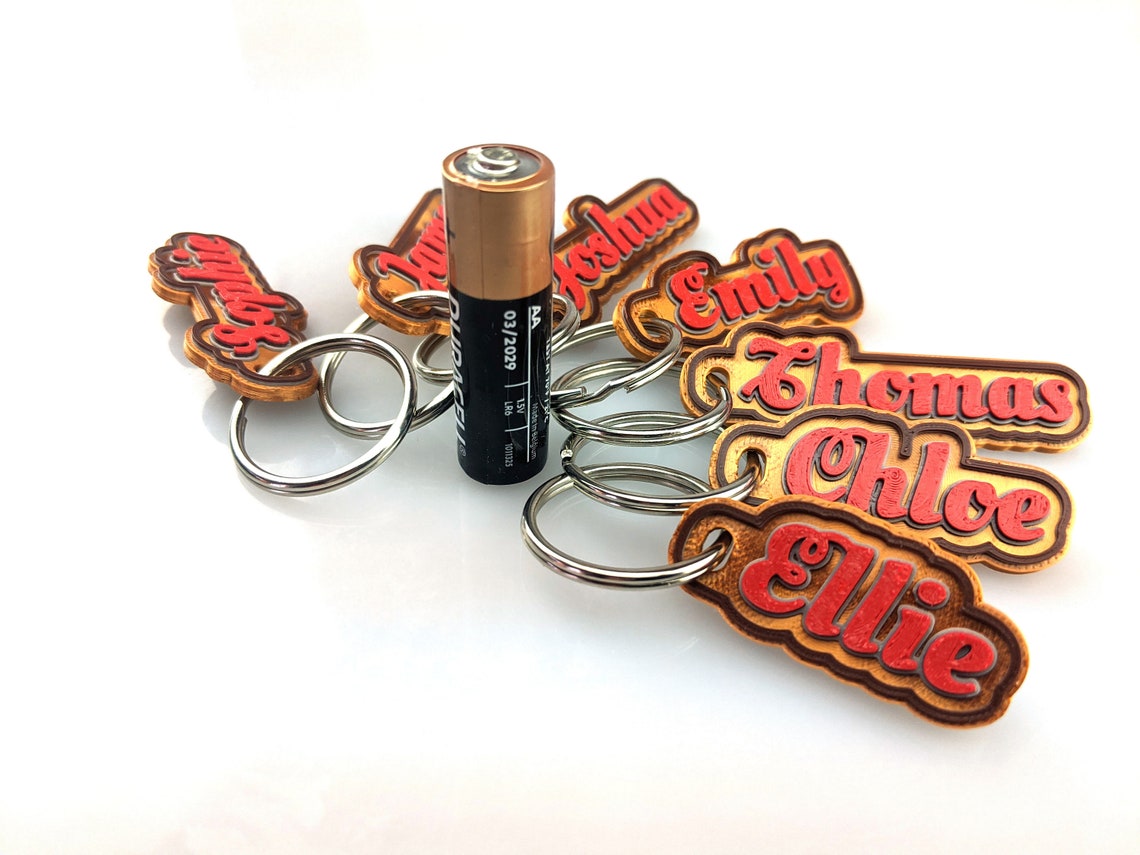 Custom Keyring 3D Printed Personalised Design - Etsy