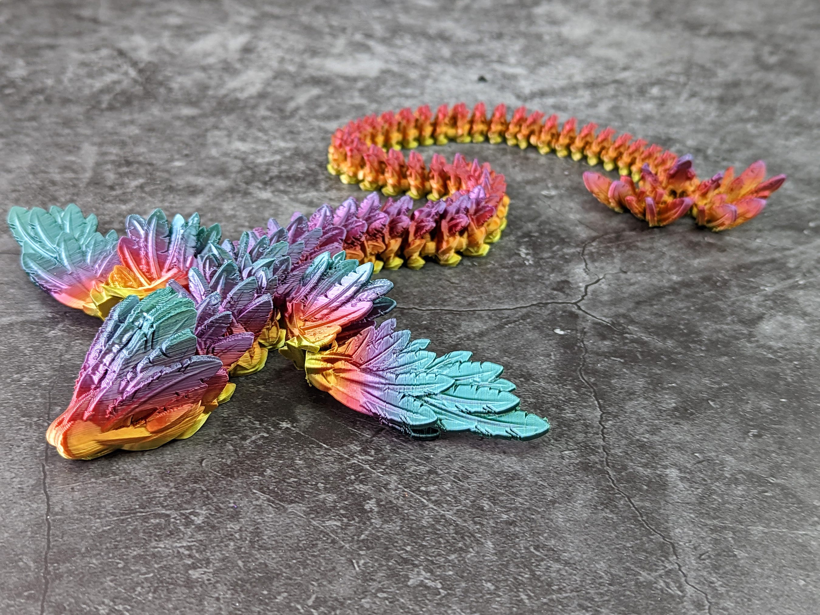 Articulated Winged Serpent Dragon. Large High Quality 3D - Etsy Australia