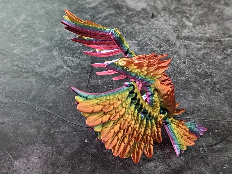 Articulated Phoenix. Large High Quality 3D Printed Fidget / - Etsy