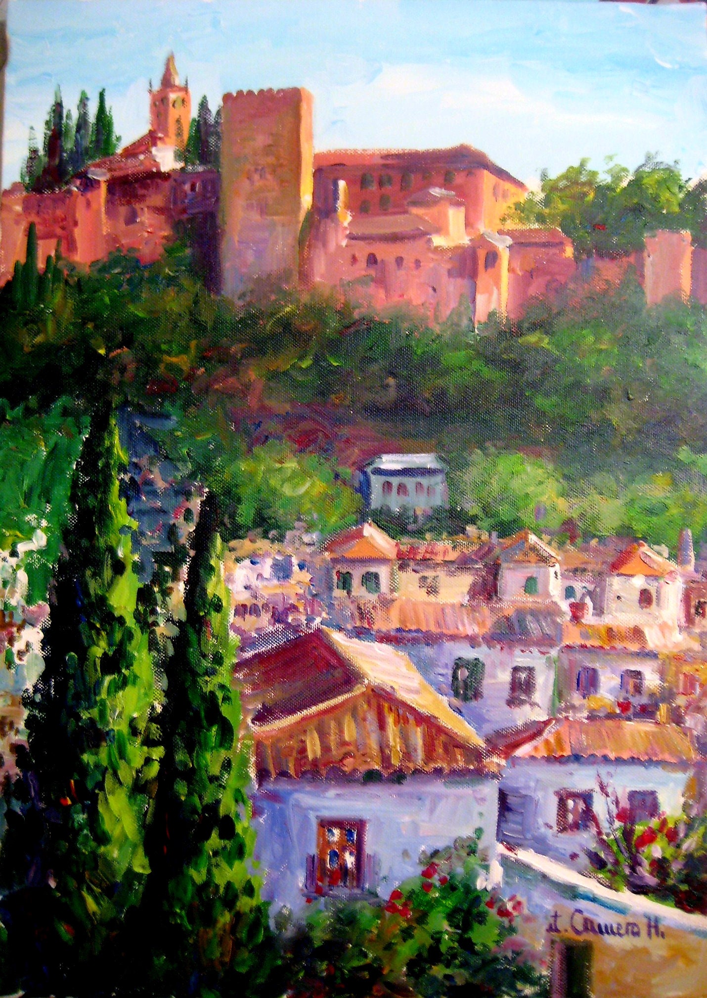 Alhambra, Granada.spain. Acrilyc on Canvas - Etsy UK