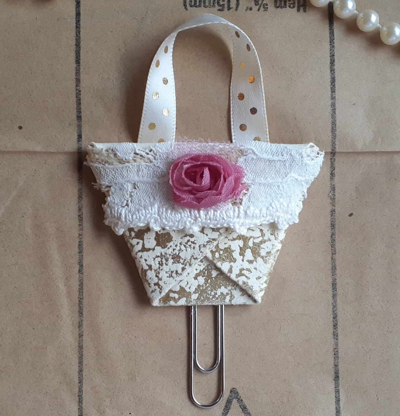 Pretty Paper Dress & Purse Clips for Junk Journals Pink and - Etsy