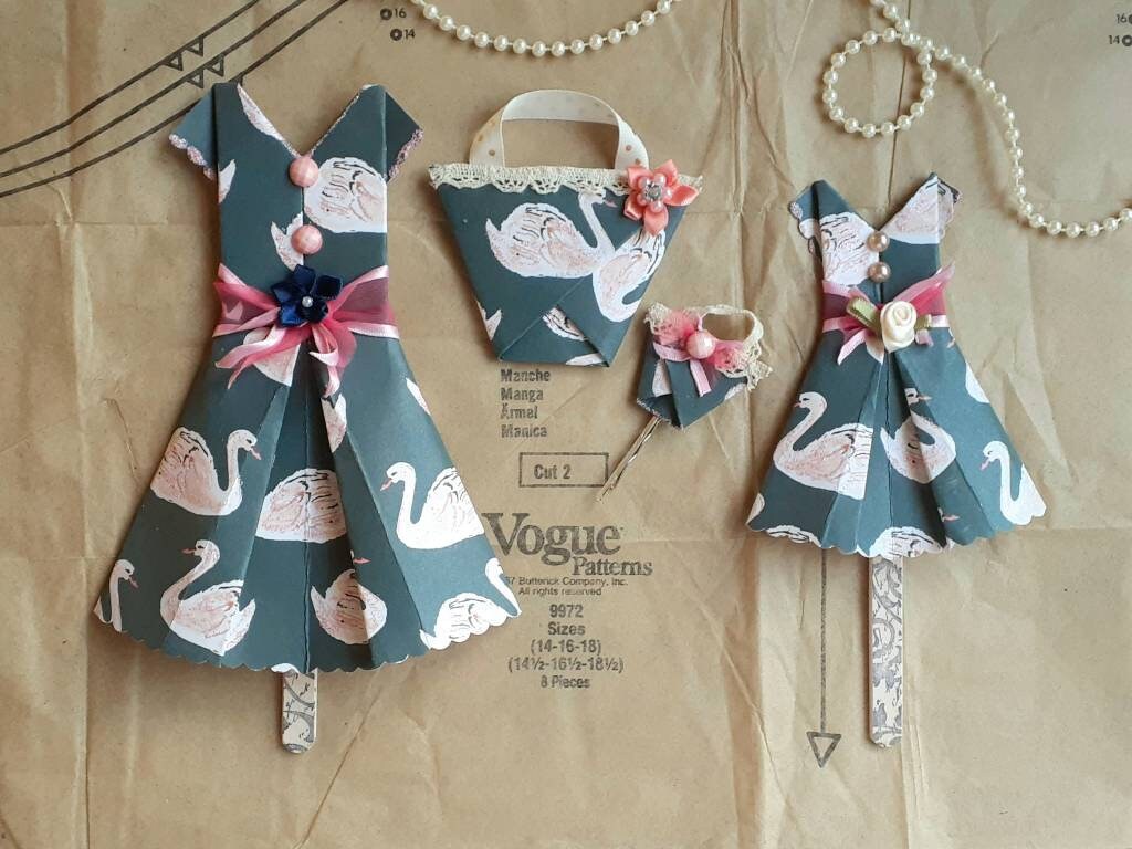 Paper Dress & Purse Paper Clips for Albums and Journals | Etsy